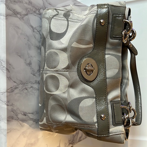 Coach | Bags | Authentic Coach Light Gray Bag | Poshmark
